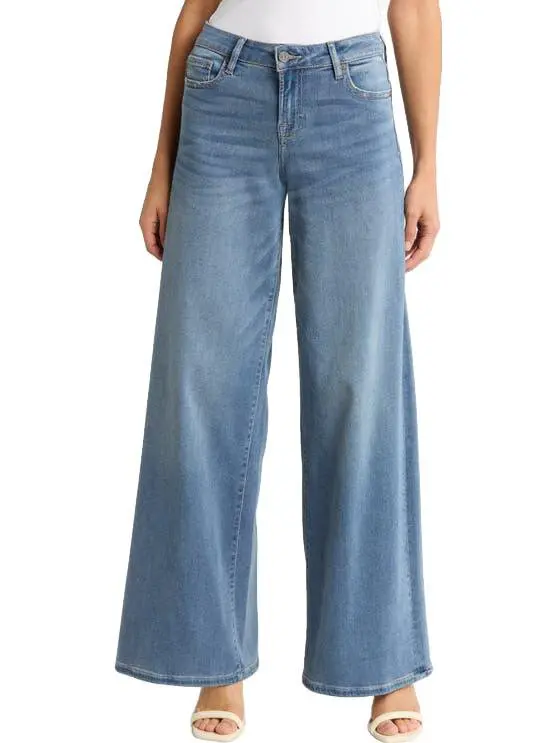 HIDDEN JEANS Mid-rise Super Wide-leg Jeans - Medium Wash