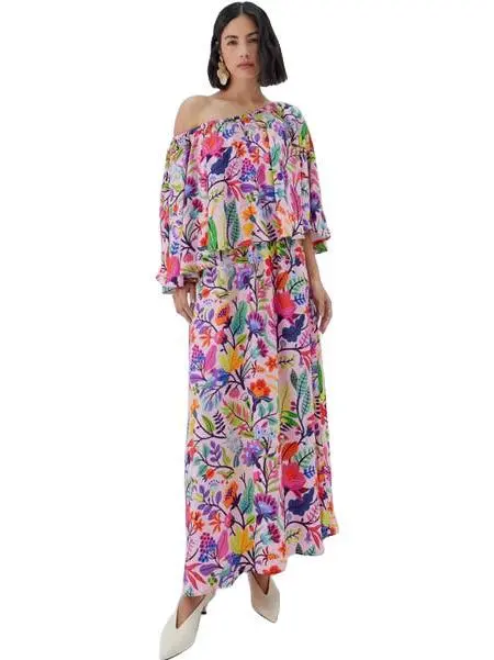 RAISHMA Adela Off-shoulder Maxi Dress - Pink
