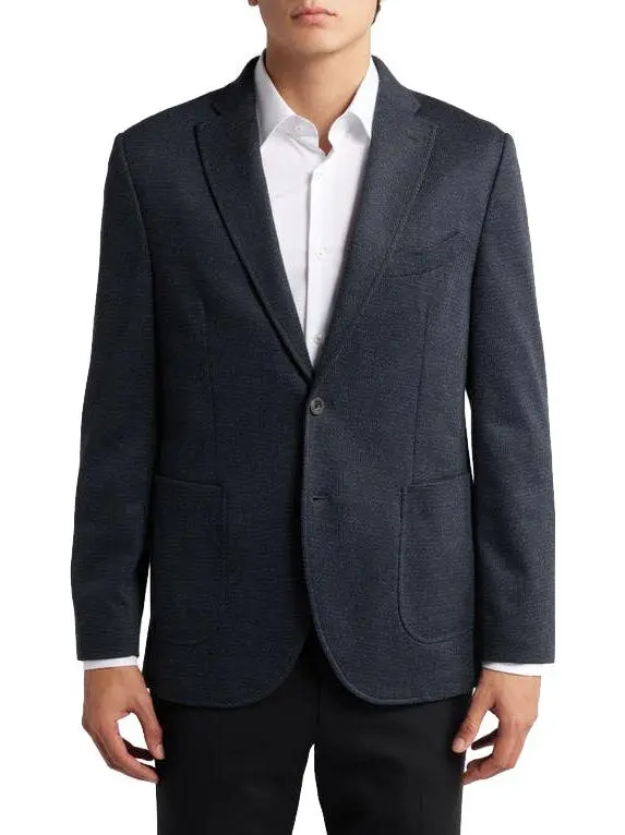 GRUNER 1949 Alfi Textured Knit Sport Coat - Blue