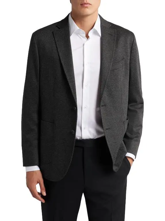 GRUNER 1949 Alfi Textured Knit Sport Coat - Charcoal