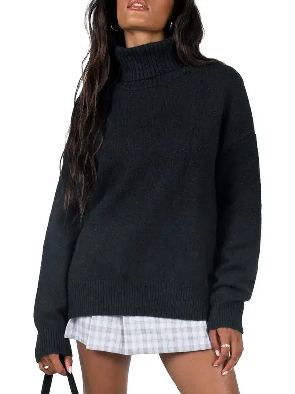 Princess Polly Oswin Turtleneck Sweater - Black