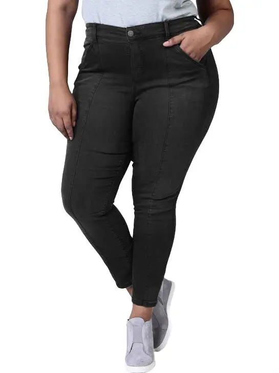 SLINK JEANS Pintuck High-waist Slim Jeans - Shyla