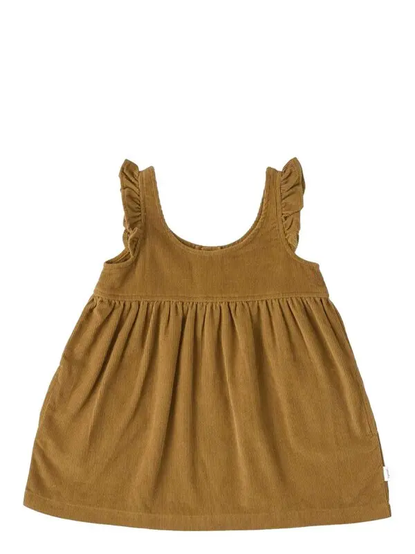 PEHR Organic Cotton Corduroy Pinafore Dress - Ochre