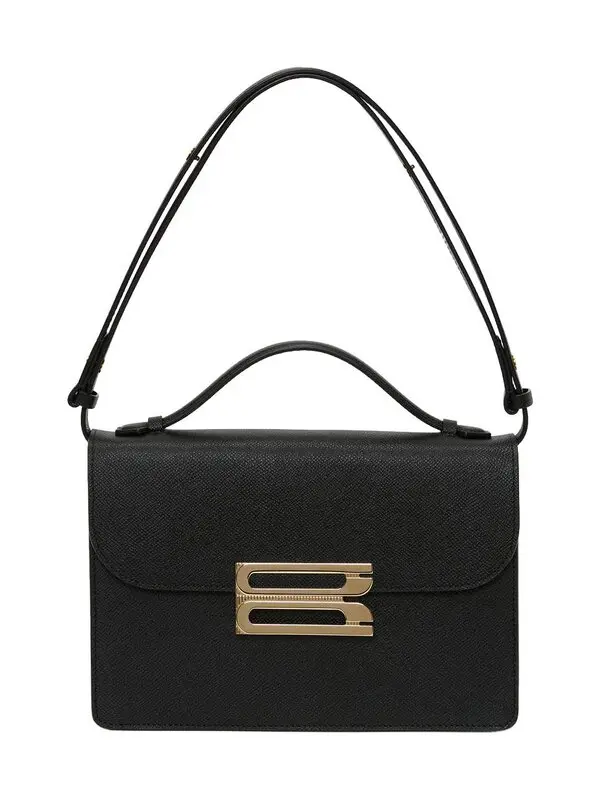 Victoria Beckham Dorian Grained Leather Shoulder Bag - Black