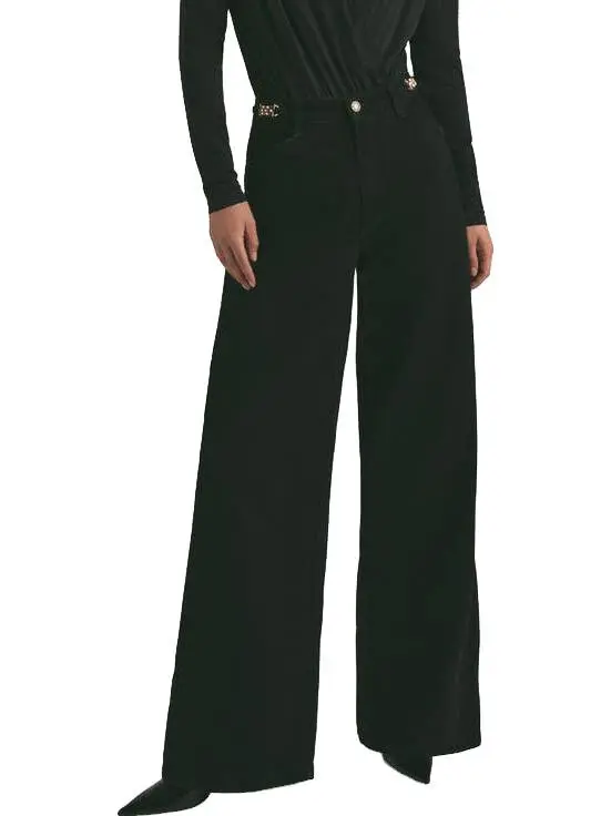 FAVORITE DAUGHTER The Fancy Mischa Wide Leg Trousers - Phantom