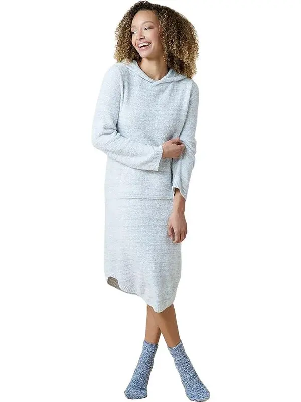SOFTIES Heather Marshmallow Hooded Lounger - Heather Grey