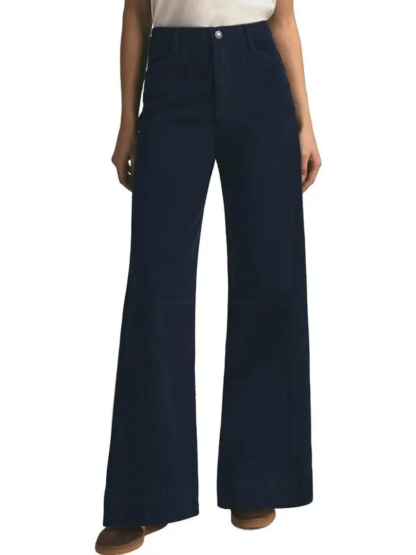 FAVORITE DAUGHTER The Mischa High-waist Corduroy Pants - Navy
