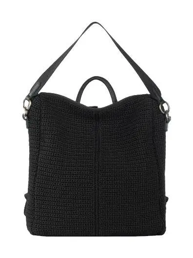 THE SAK Los Feliz Convertible Backpack - Black Crochet
