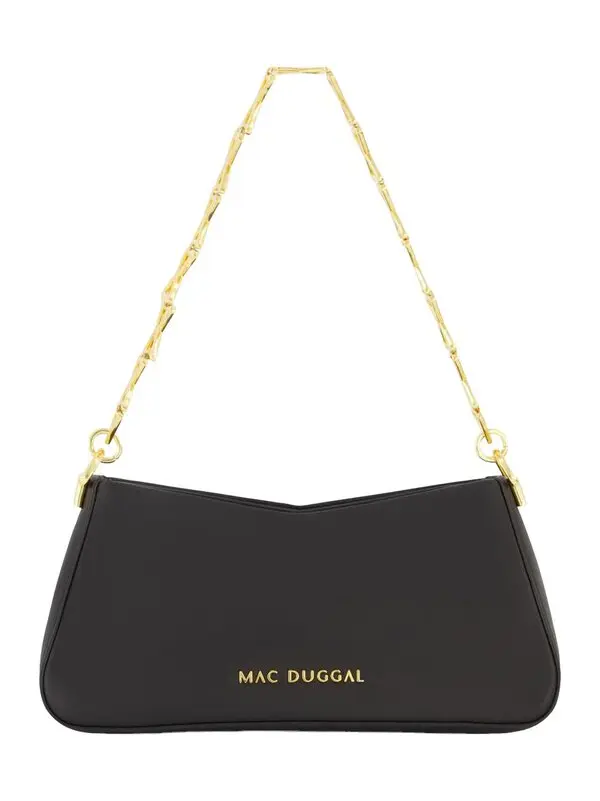 Mac Duggal Nappa Leather Shoulder Bag - Black
