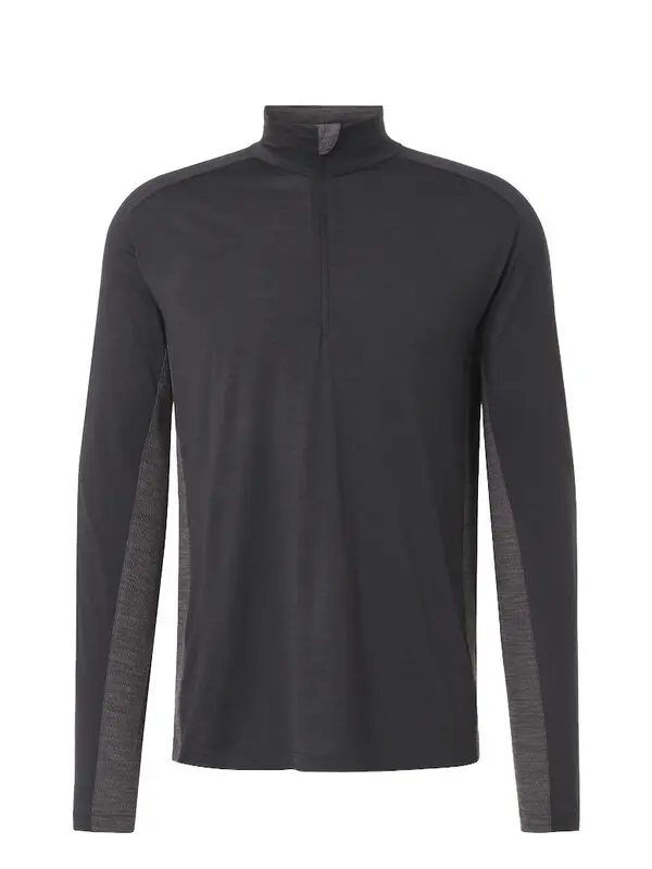Sease Runner Virgin Wool Half-zip Sweater - Grey