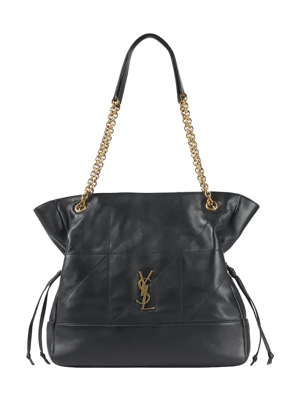 Saint Laurent Jamie Shopping Medium Leather Tote Bag - Black