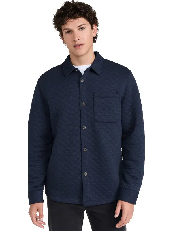 Marine Layer Corbet Quilted Overshirt - Navy