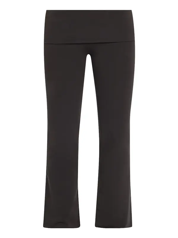 SKIMS Cotton Jersey Flare-leg Pants - Soot