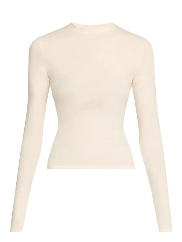 SKIMS Cotton Jersey Long-sleeve T-shirt - Soot