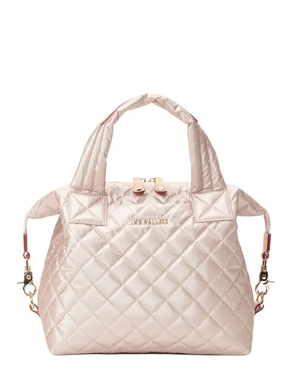 Mz Wallace Sutton Deluxe Small Quilted Crossbody Bag - Pastel Pink