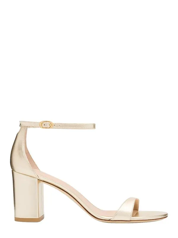 STUART WEITZMAN Nudist Ii Leather Sandals - Light Gold