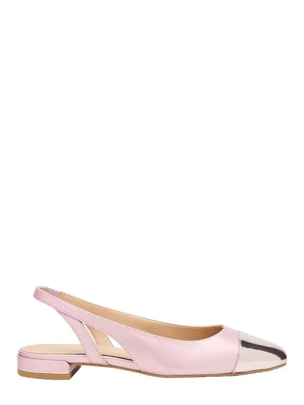 STUART WEITZMAN Sleek Slingback Flats - Pink Marshmellow/cip