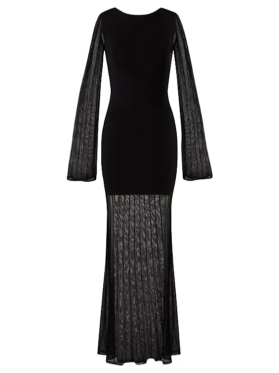 MALINA Haisley Round-neck Maxi Dress - Black