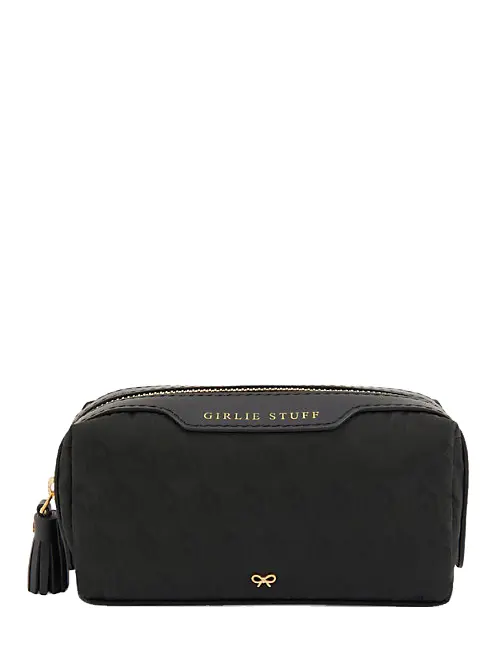 ANYA HINDMARCH Logo-jacquard Nylon Pouch - Black