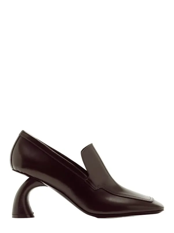 Dries Van Noten Leather Loafer Pumps - Brown
