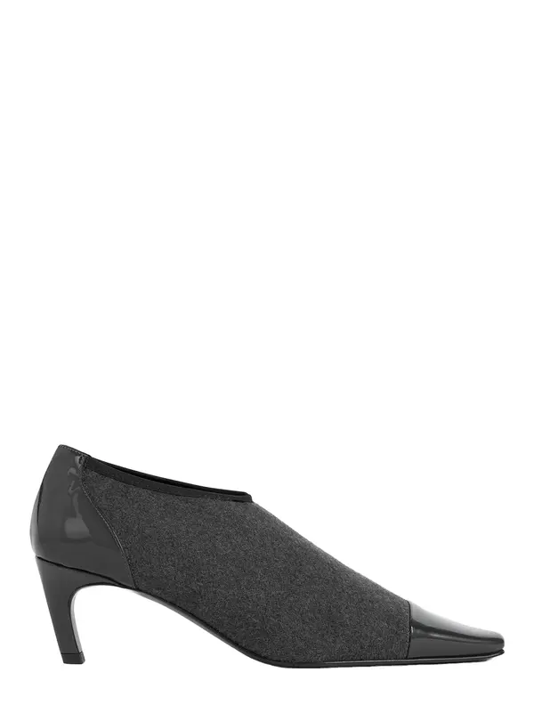 TOTEME Bi-material Pumps - Dark Grey Melange