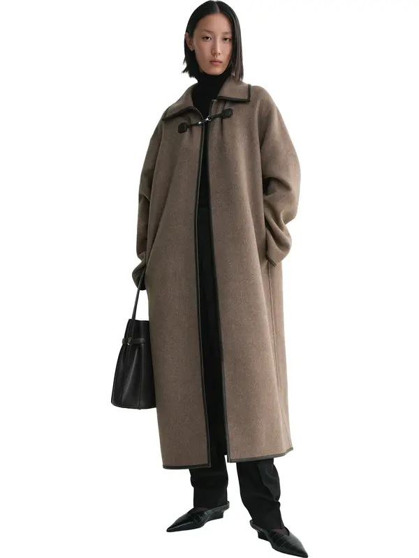 TOTEME Double Clasp Coat - Oak Melange