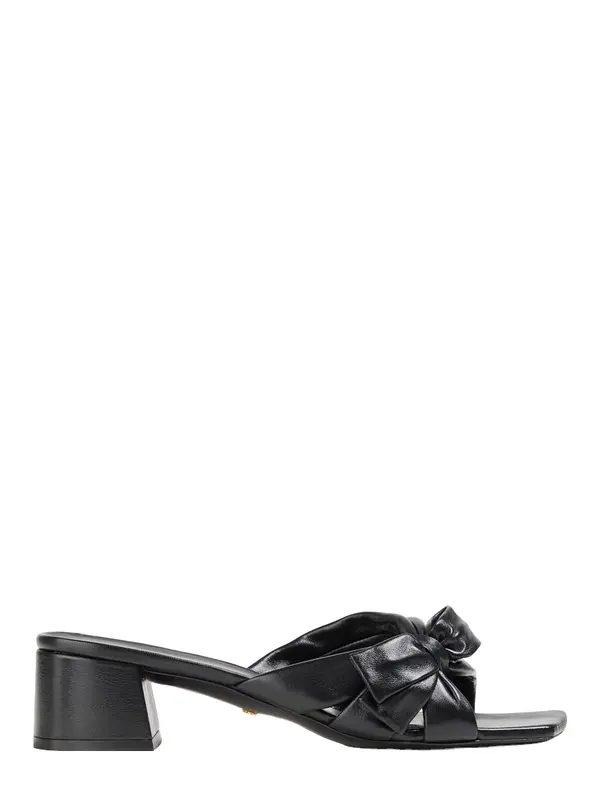 STUART WEITZMAN Sophia 45 Leather Mules - Black