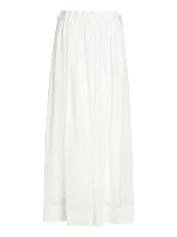 Brunello Cucinelli Bead-embellished Organza Maxi Skirt - White