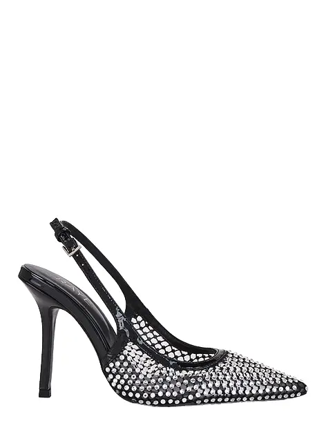 Raye Roma Slingback - Black Mesh Diamante