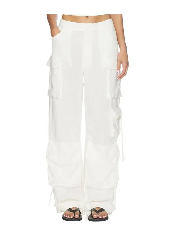 Steve Madden Duo Wide Leg Cargo Pants - Cloud Dancer