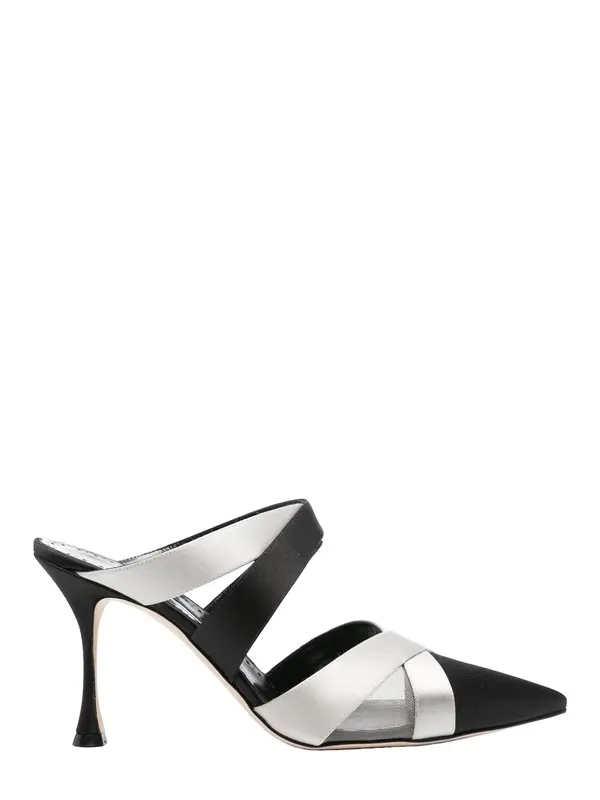 Manolo Blahnik Oyounak Mules - 00150334 - Blckmgry