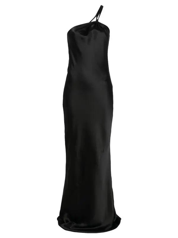 Norma Kamali One-shoulder Bias Gown - Black