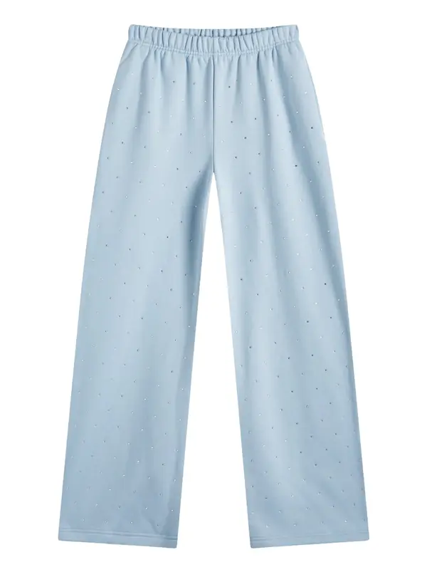 Good American Crystal Wide Leg Sweatpants - Winter Sky