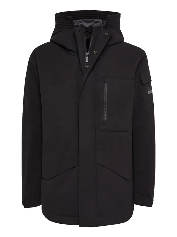 Boggi Milano Logo-patch Padded Jacket - Black