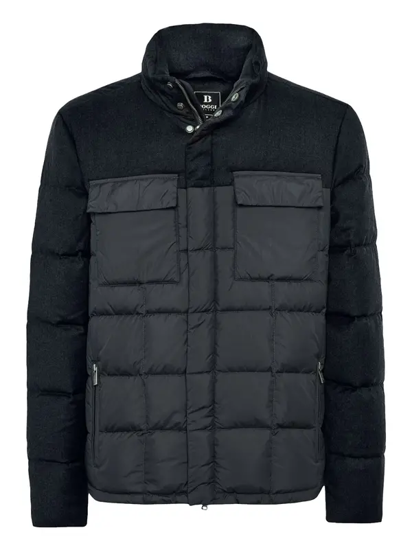 Boggi Milano Wool Padded Jacket - Blue