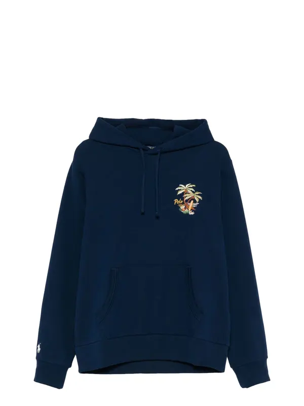 Polo Ralph Lauren Logo-embroidered Hoodie - Blue