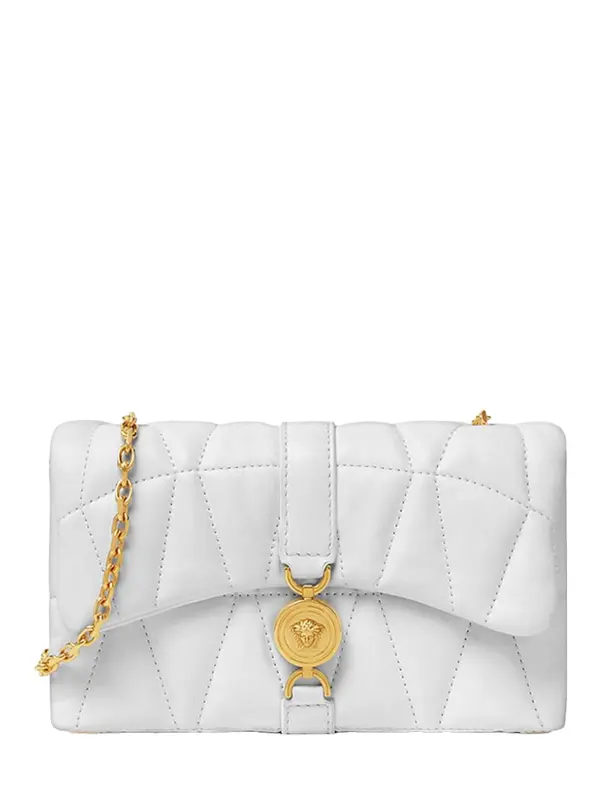 Versace Kleio Quilted Mini Bag - White