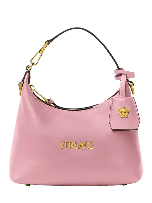 Versace Tag Hobo Bag - Pink