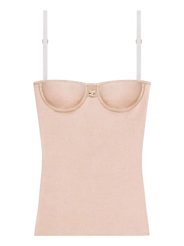COURREGES Lingerie Interlock Top - Neutrals