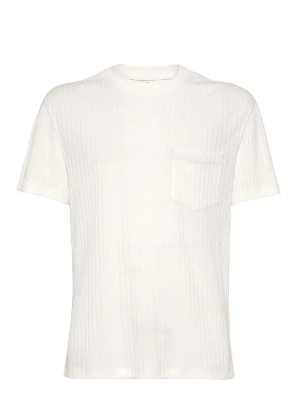 Brunello Cucinelli Ribbed Round-neck T-shirt - White