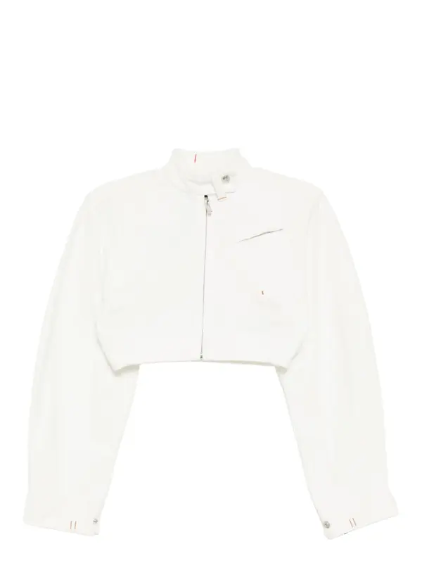 Jacquemus Zip-up Cropped Jacket - Neutrals