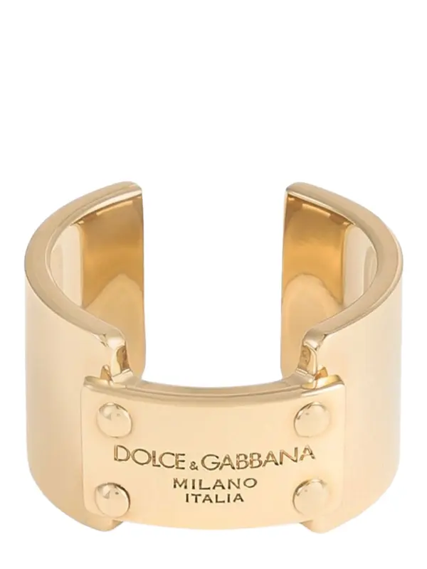 Dolce & Gabbana Logo Tag Ring - Gold