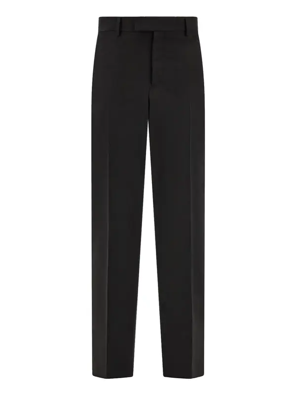 FERRAGAMO Wool Tailored Trousers - Black