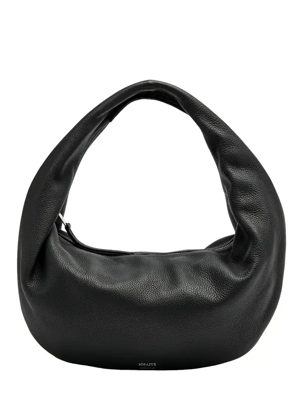 Khaite Olivia Medium Leather Top Handle Bag - Black