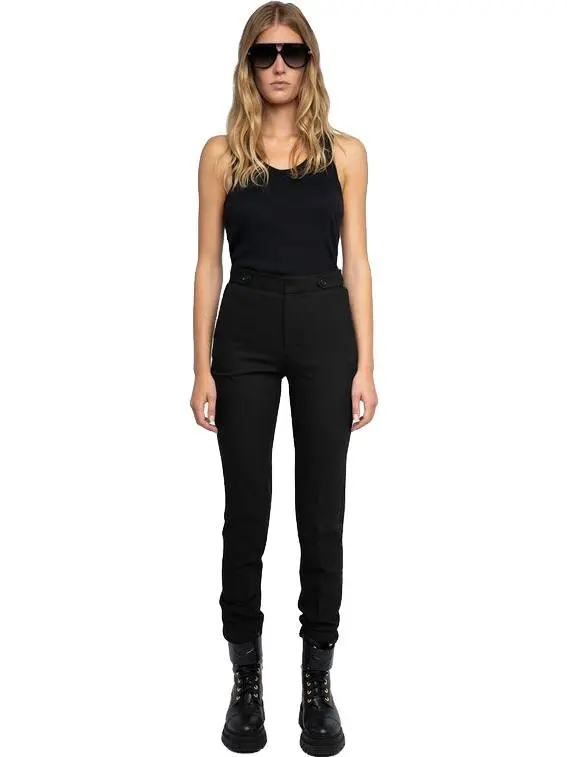 Zadig&Voltaire Tailored Straight Leg Pants - Black