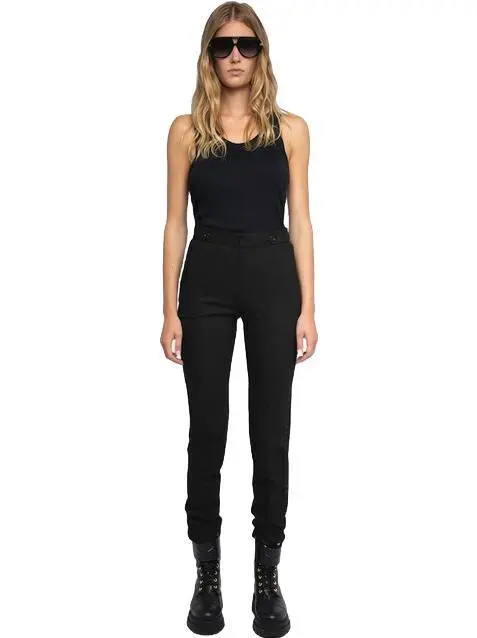 Zadig&Voltaire Panny Rhinestone Tailored Pants - Black