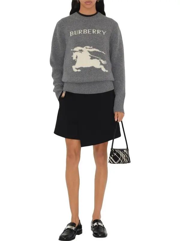 Burberry Ekd Wool Cashmere Sweater - Grey