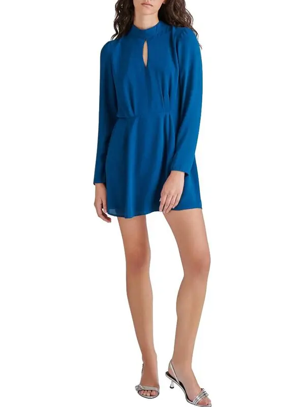 Steve Madden Hope Long Sleeve Minidress - Cadet Blue