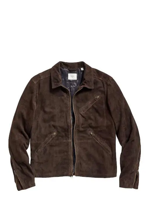 Billy Reid Blake Suede Jacket - Chocolate