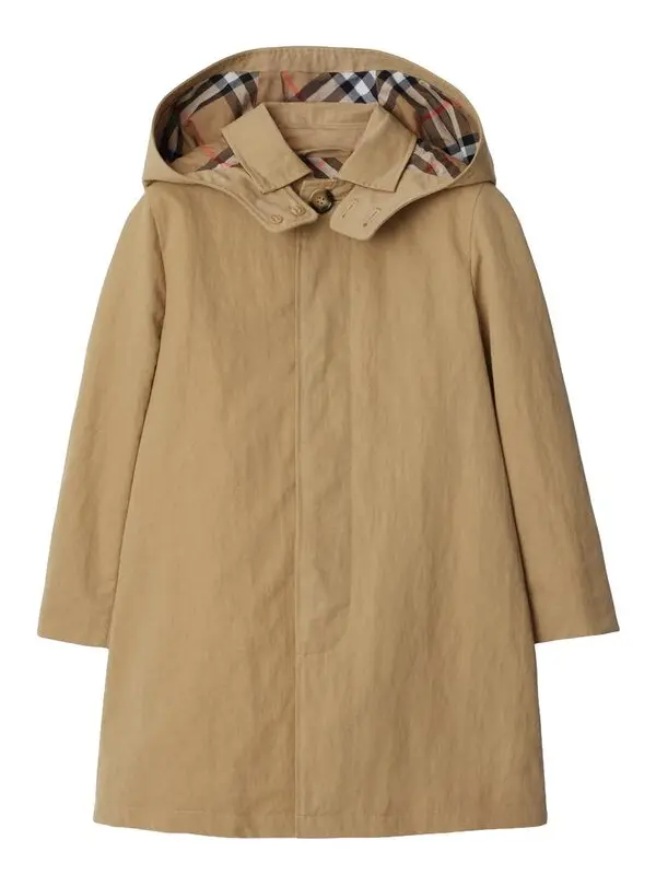 Burberry Nylon Cotton Twill Car Coat - Sand